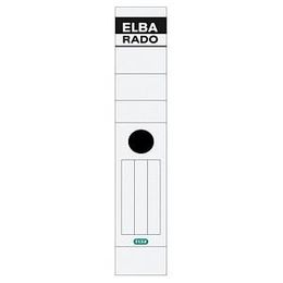 10 Elba Ordneretiketten rado weiß für 8,0 cm Rückenbreite