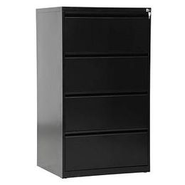 Gürkan Gürkan Hängeregistraturschrank schwarz 4 Schubladen 76,0 x 62,0 x 132,0 cm