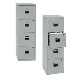 BISLEY Home PFA 4 Hängeregistraturschrank silber 4 Schubladen 41,3 x 40,0 x 132,1 cm