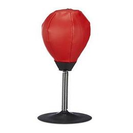 Relaxdays Tisch Punchingball rot, schwarz