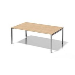 Bisley Konferenztisch Cito ahorn, silber rechteckig, 4-Fuß-Gestell silber, 200,0 x 120,0 x 65,0 - 85,0 cm