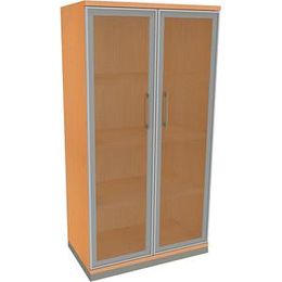 FM Aktenschrank Oldenburg, 4260429767915 buche, Acrylglas satiniert 3 Fachböden 80,0 x 44,2 x 151,7 cm