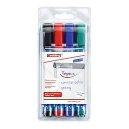 Edding 380 Flipchart-Marker farbsortiert 1,5 - 3,0 mm, 4 St.