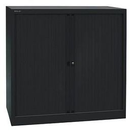 Bisley Rollladenschrank schwarz 2 Fachböden 100,0 x 43,0 x 103,0 cm