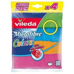 Vileda Colors MULTI PACK Mikrofasertücher Mikrofaser 60 °C waschbar, 4 St.