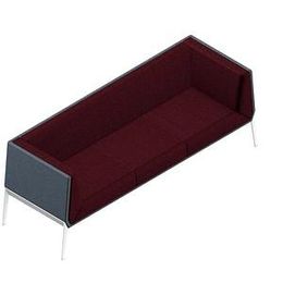 Quadrifoglio 3-Sitzer Sofa Accord bordeaux, grau weiß Stoff