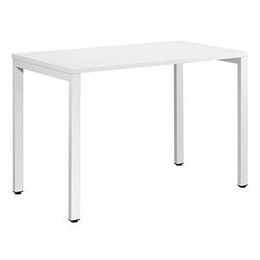 PAPERFLOW Schreibtisch weiß rechteckig, 4-Fuß-Gestell weiß 114,0 x 60,0 cm