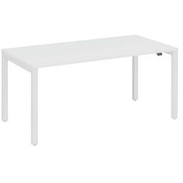 FM Catro Schreibtisch weiß, verkehrsweiß rechteckig, 4-Fuß-Gestell weiß 200,0 x 80,0 cm