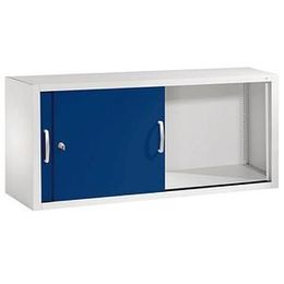 C+P CP Aufsatz-Schiebetürenschrank C 2000 Acurado, 2044-00 S10041 lichtgrau, enzianblau keine Fachböden 120,0 x 40,0 x 50,0 cm