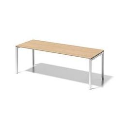 Bisley Cito höhenverstellbarer Schreibtisch ahorn, verkehrsweiß rechteckig, 4-Fuß-Gestell weiß 220,0 x 80,0 cm
