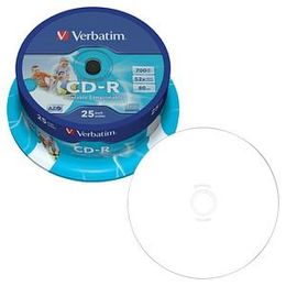 25 Verbatim CD-R 700 MB bedruckbar
