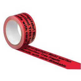 SUPRA Warnklebeband Bruchgefahr! Nicht werfen! rot/schwarz 50,0 mm x 66,0 m 1 Rolle