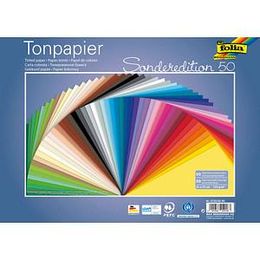 Folia Tonpapier Sonderedition 50 farbsortiert 130 g/qm 50 Blatt