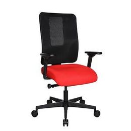 Topstar Bürostuhl Sitness Open X (N) Deluxe mit Schiebesitz, OX30WTW2 T310 Stoff rot, Gestell schwarz