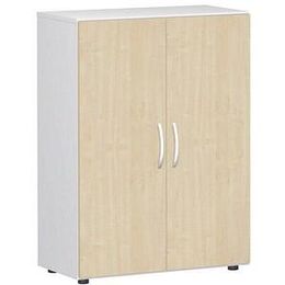 geramöbel geramöbel Aktenschrank Flex, S-383102-AW weiß, ahorn 2 Fachböden 80,0 x 42,0 x 110,4 cm