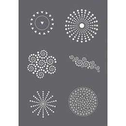 Rayher Siebdruckschablone Dots grau