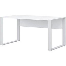 Röhr-Bush röhr direct.office Schreibtisch weiß rechteckig, Kufen-Gestell weiß 150,0 x 80,0 cm