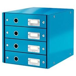 Leitz Schubladenbox Click & Store blau 60490036, DIN A4 mit 4 Schubladen