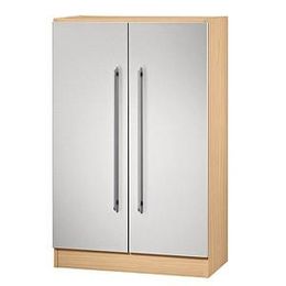 Hammerbacher Aktenschrank Sira, V7550/6/S/RE buche, silber 2 Fachböden 80,0 x 42,0 x 127,0 cm