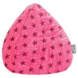 SITTING POINT Fluffy Stars L Sitzsack pink