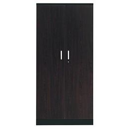 Gürkan Gürkan Stahlschrank 100126 tiefschwarz, wenge 92,0 x 42,0 x 195,0 cm, aufgebaut