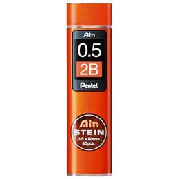 Pentel Ain Stein C275 Fallminen schwarz 2B 0,5 mm, 40 St.