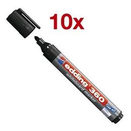 Edding 360 Whiteboard-Marker schwarz 1,5 - 3,0 mm, 10 St.