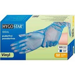 Hygostar unisex Einmalhandschuhe IDEAL blau Größe M 100 St.