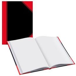 Bantex Notizbuch Chinakladde DIN A5 blanko, schwarz/rot Hardcover 192 Seiten