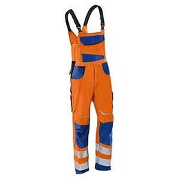 KÜBLER KÜBLER® unisex Warnschutz-Latzhose REFLECTIQ orange, kornblau Größe 94