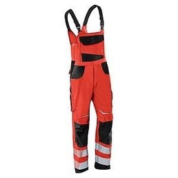 KÜBLER KÜBLER® unisex Warnschutz-Latzhose REFLECTIQ rot, schwarz Größe 90