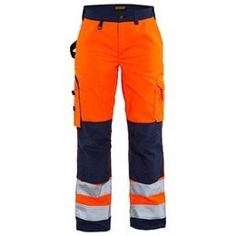 BLAKLÄDER BLAKLÄDER® Damen Warnschutzhose 7155 orange, marine Größe 25