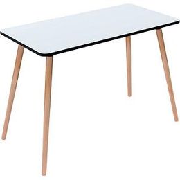PAPERFLOW easyHome HOP Schreibtisch weiß rechteckig, 4-Fuß-Gestell buche 114,0 x 60,0 cm