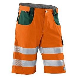 KÜBLER KÜBLER® unisex Warnschutzhose kurz REFLECTIQ orange, moosgrün Größe 48