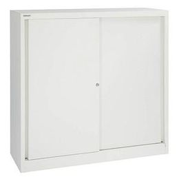 Bisley Schiebetürenschrank Cito, SD12112S696 verkehrsweiß 2 Fachböden 120,0 x 43,0 x 118,1 cm