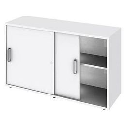 Hammerbacher Schiebetürenschrank Haziender, V1752S/5/5/SG lichtgrau 1 Fachboden 120,0 x 40,0 x 74,8 cm