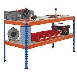 Schulte Werkbank blau, orange 153,6 x 62,1 x 99,0 cm