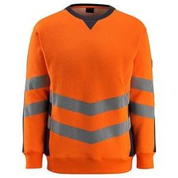 Mascot® unisex Warnschutz-Langarmshirt Wigton orange, schwarzblau Größe L