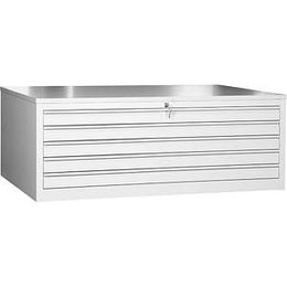 Gürkan Gürkan Planschrank lichtgrau 5 Schubladen 140,0 x 95,0 x 53,0 cm