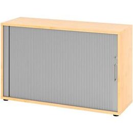 Hammerbacher Popular Rollladenschrank ahorn, silber 1 Fachboden 120,0 x 40,0 x 74,8 cm