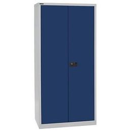 Bisley Stahlschrank E782A04G505 lichtgrau, oxofordblau 91,4 x 40,0 x 195,0 cm, aufgebaut