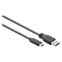 goobay USB C/USB 3.0 A Kabel 0,5 m schwarz