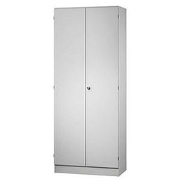 Hammerbacher Aktenschrank 6100, V6100/5/5/SG lichtgrau 4 Fachböden 80,0 x 42,0 x 200,4 cm