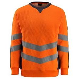 Mascot® unisex Warnschutz-Langarmshirt Wigton orange, schwarzblau Größe 2XL