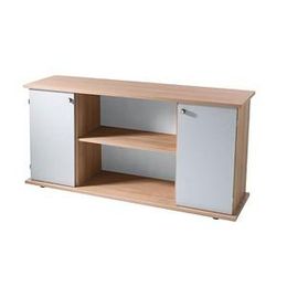 Hammerbacher Sideboard Prokura, VSB2T/N/S/SG nussbaum, silber 166,1 x 44,8 x 84,0 cm