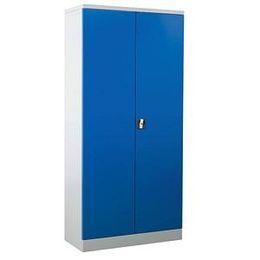 Gürkan Gürkan Putzmittelschrank 111273 lichtgrau, enzianblau 80,0 x 38,0 x 180,0 cm, aufgebaut