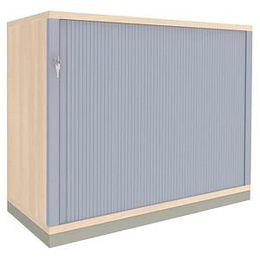 FM Sidney Rollladenschrank akazie, silber 1 Fachboden 80,0 x 44,2 x 78,1 cm