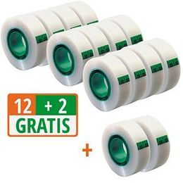 12 + 2 GRATIS: Scotch Magic™ Tape Klebefilm matt 19,0 mm x 33,0 m 12 Rollen + GRATIS 2 Rollen