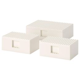IKEA BYGGLEK LEGO®-Schachtel mit Deckel 3er-Set