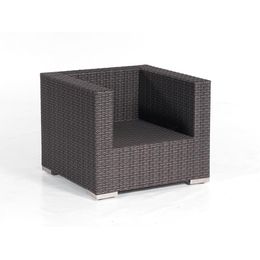 MUESING GMBH & CO KG Lounge-Sessel Residence PE-Kunststoffgef lecht graphit-schwarz Aluminium-Gestell